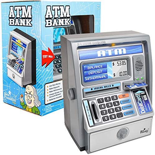 Ben Franklin Toys Kids Talking ATM Machine Savings Piggy Bank with ...